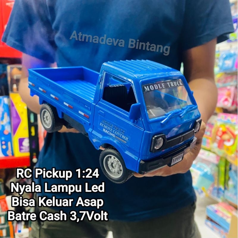 Jual Mainan Mobil Remot Pickup Spray Asap 1:24 Nyala Lampu LED Batre ...