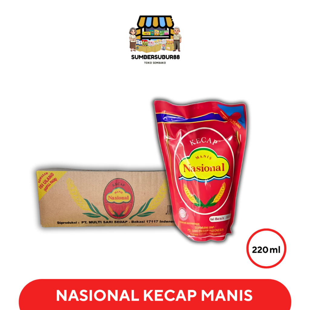 Jual NASIONAL 220ML Kecap Manis (Isi 24 Pouch) | Shopee Indonesia