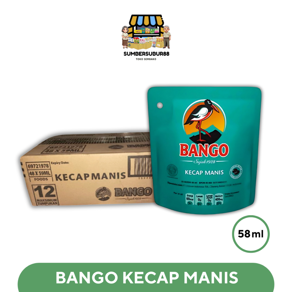 Jual BANGO 58ML / 77G Kecap Manis (Isi 48 Pouch) | Shopee Indonesia