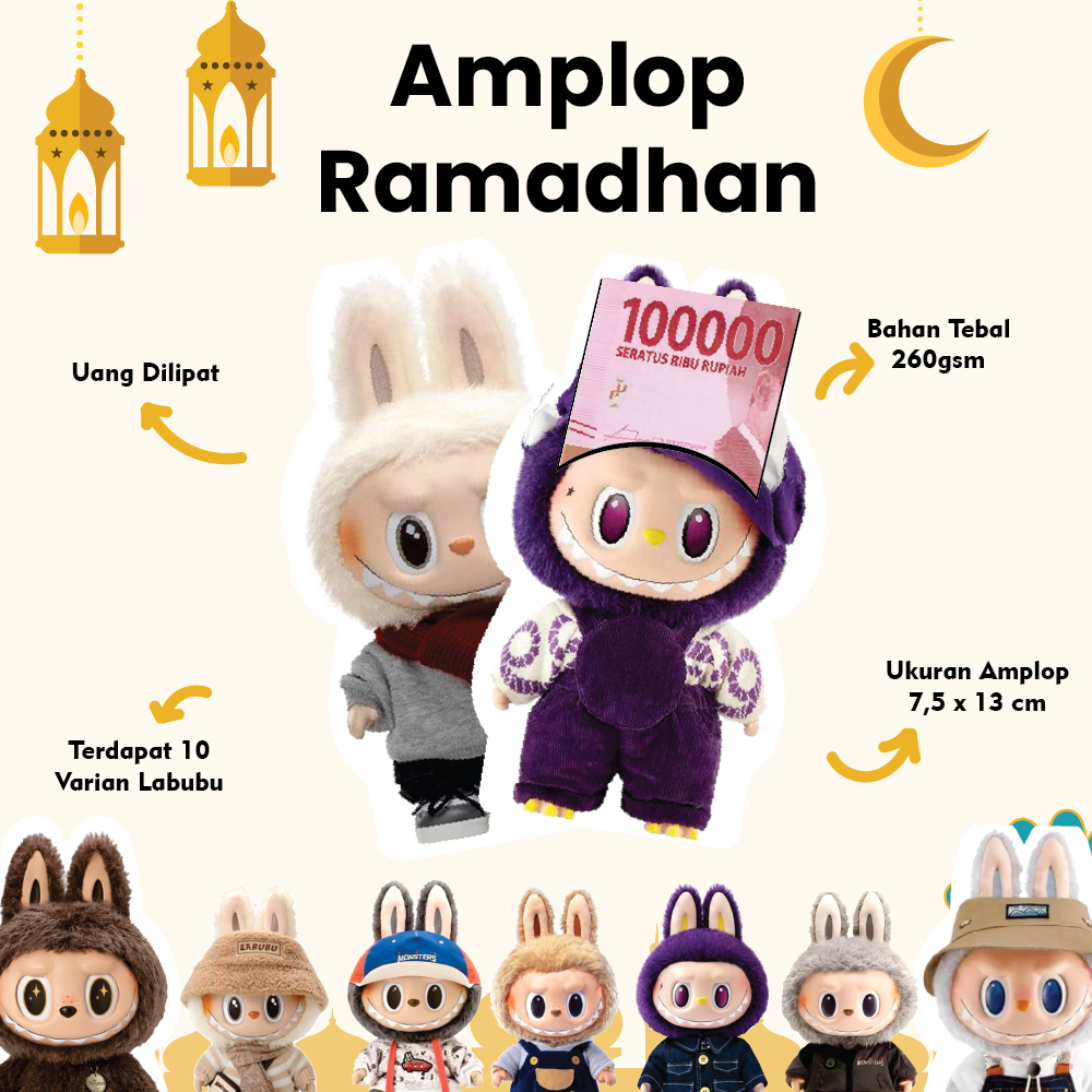 Jual EasyPrint92 Amplop Lebaran Labubu 3D 2025 Angpau Labubu Bahan ...