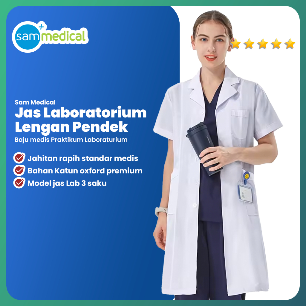 Jual Jas Lab Tangan Pendek / Jas Pratikum Laboraturium / Baju Lab / Jas ...