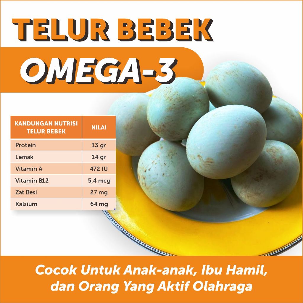 Jual TELUR BEBEK OMEGA-3 FRESH DARI KANDANG | Shopee Indonesia