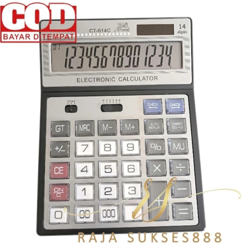 Jual Kalkulator Dagang sdc 614C ct 614 C 14 digit Calculator Warna Cantik | Shopee Indonesia