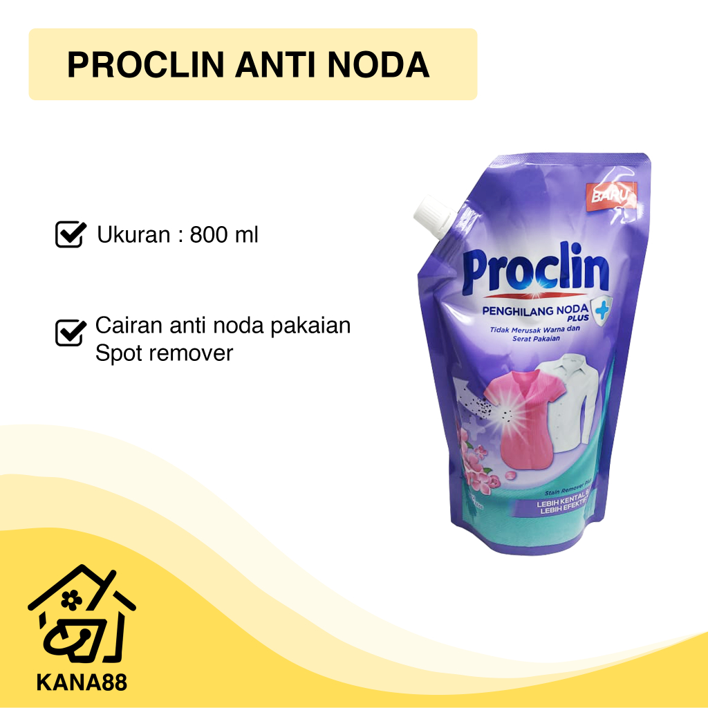 Jual Proclin Anti Noda 800ml Cairan Penghilang Noda Spot Stain Remover ...