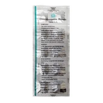 Jual Chlorphenamine Maleate Trifa 4 Mg 1 Strip 10 Tablet | Shopee Indonesia