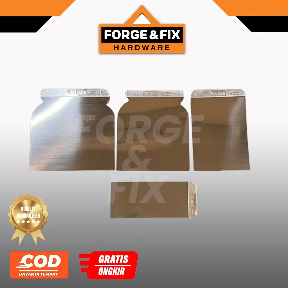 Jual SOLIGEN Kapi Dempul Plamir Plat Stainless Scraper Set 4 Pcs ...