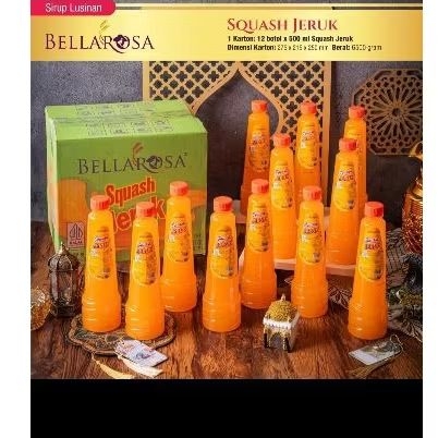 Jual 1 Dus Isi 12 Botol - Sirup Bellarosa Rasa Jeruk / Paket Sirup ...