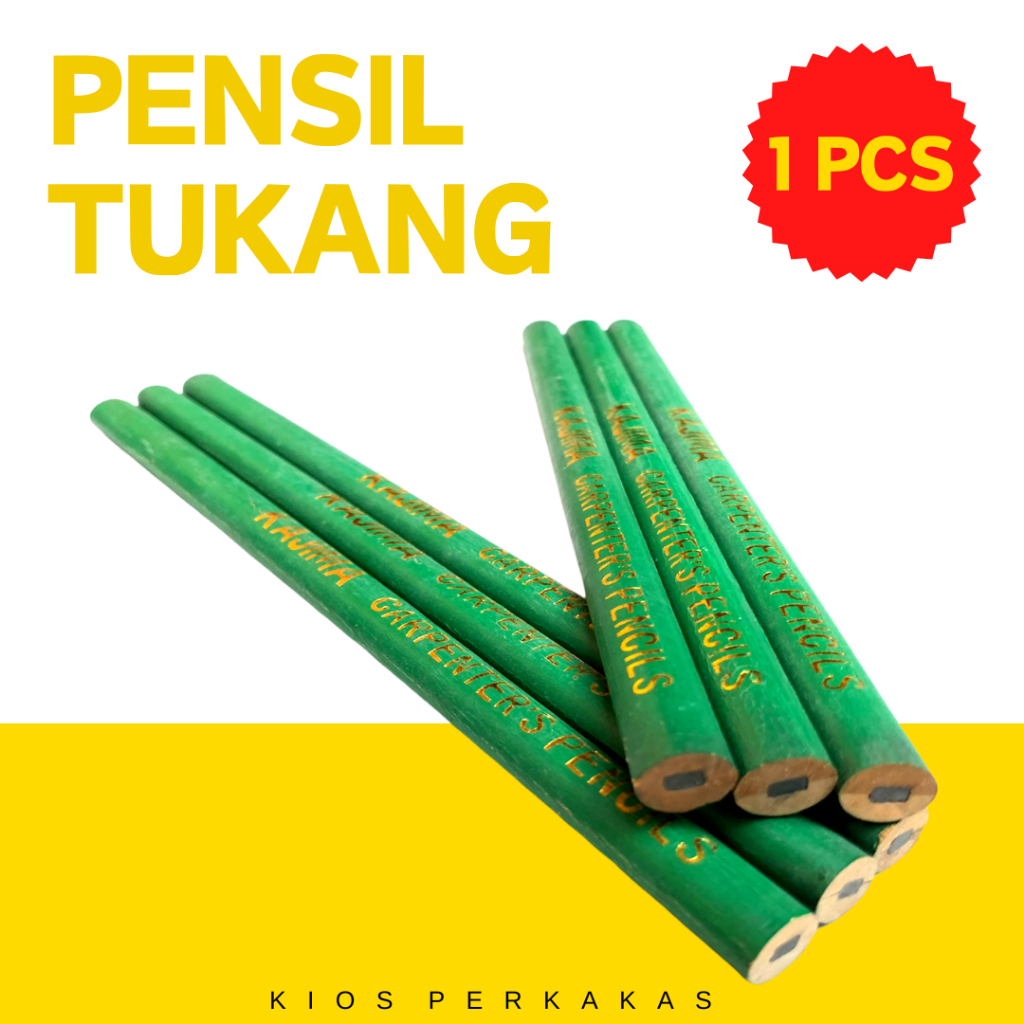 Jual Pensil Tukang Kayu Makita|Pensil Besar Tukang Bangunan Proyek ...