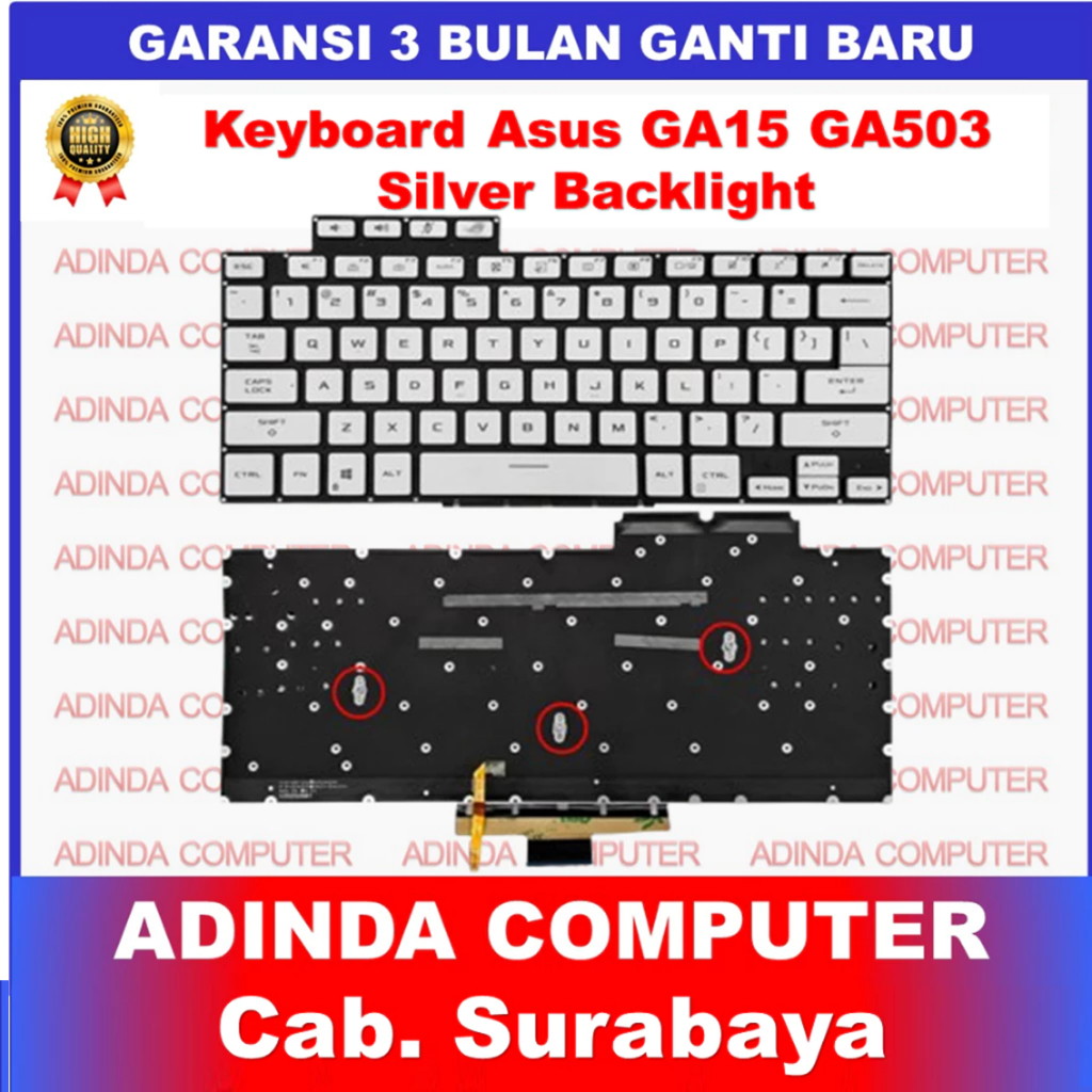 Jual Keyboard Asus ROG Zephyrus GA503 M16 GU603HM GU603Z GU603ZM ...