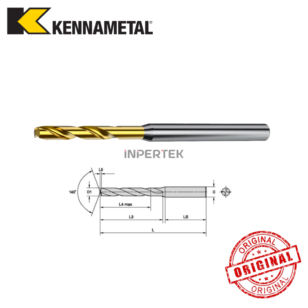 Jual Mata Bor 20 KENNAMETAL Carbide Drill 20mm GOdrill 5XD Matabor Besi ...