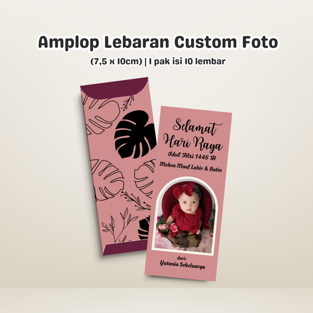 Jual Amplop Lebaran Custom/Angpao Custom Foto (1 pcs) | Shopee Indonesia