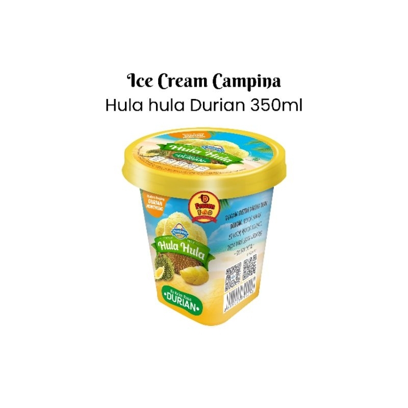 Jual Es Krim Hula Hula durian 350ml | es cream | es krim durian | duren ...
