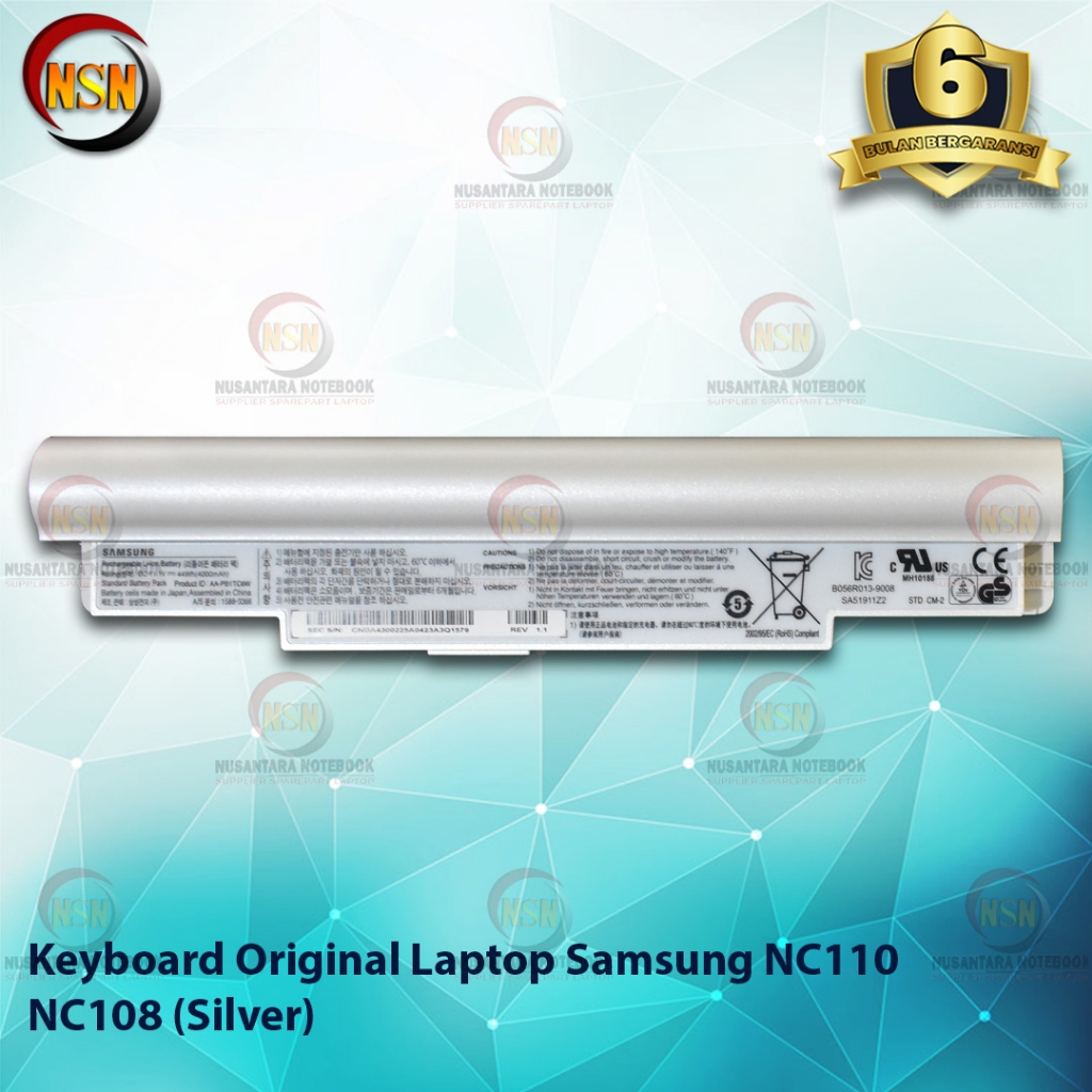 Jual Battery Baterai Laptop Samsung NC110 NC108 (silver) | Shopee Indonesia