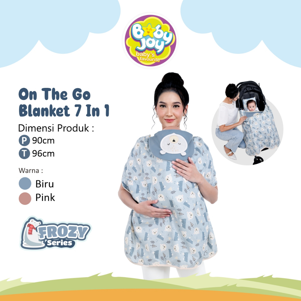 Jual Baby Joy On The Go Blanket 7 In 1 Frozy Series | Shopee Indonesia