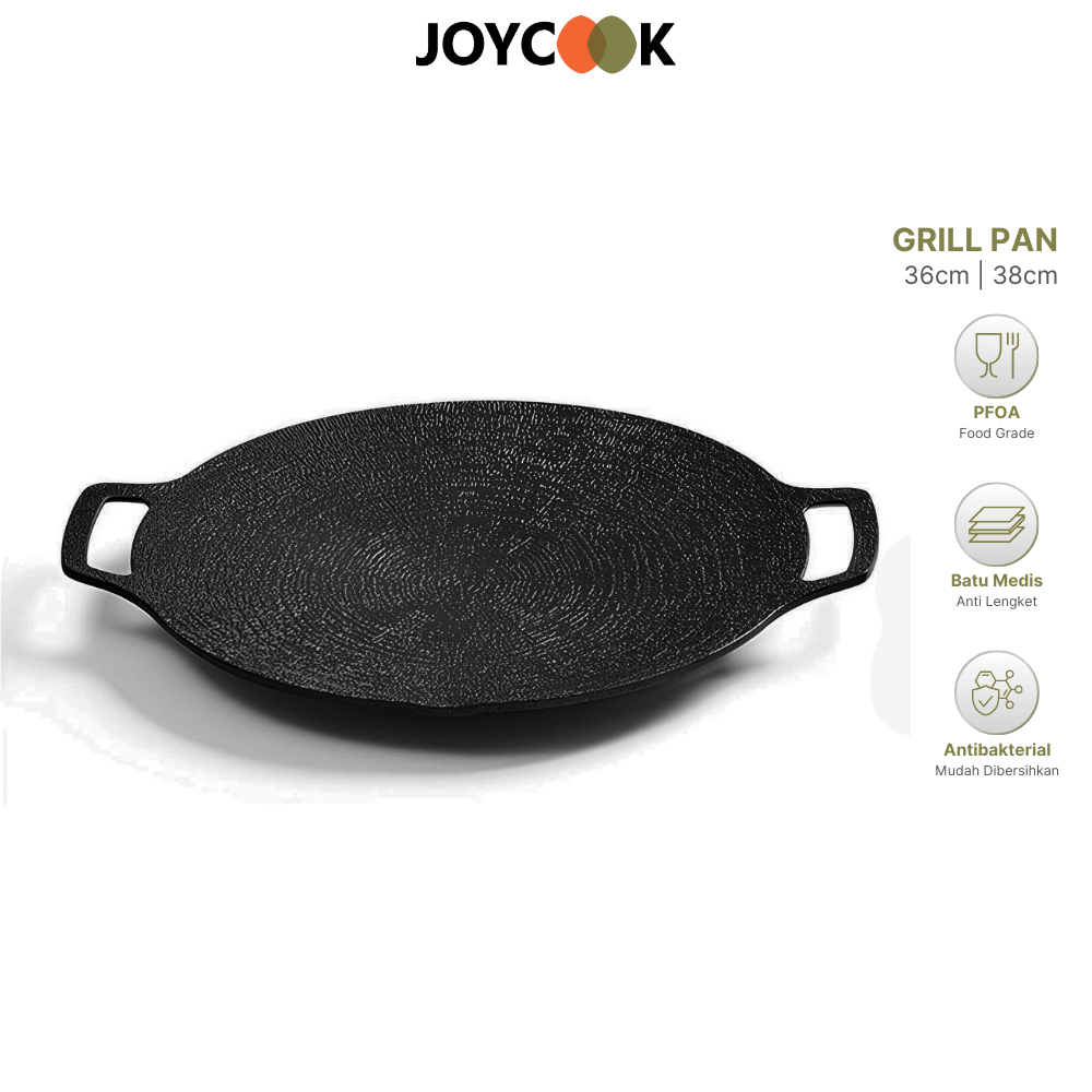 Jual JOYCOOK Grill Pan 38cm Anti Lengket Stainless Steel Dengan Gagang ...