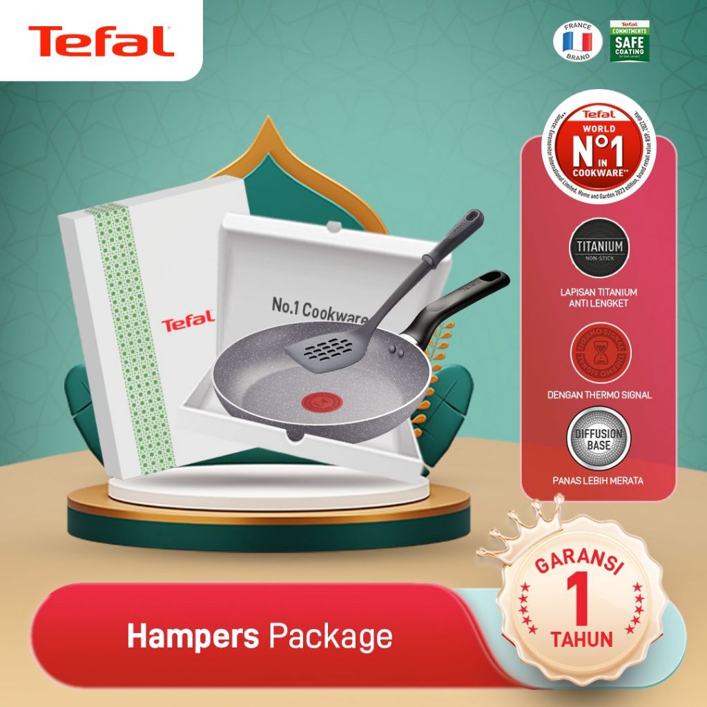 Jual Tefal Hampers Natura Frypan 24cm + Spatula | Shopee Indonesia