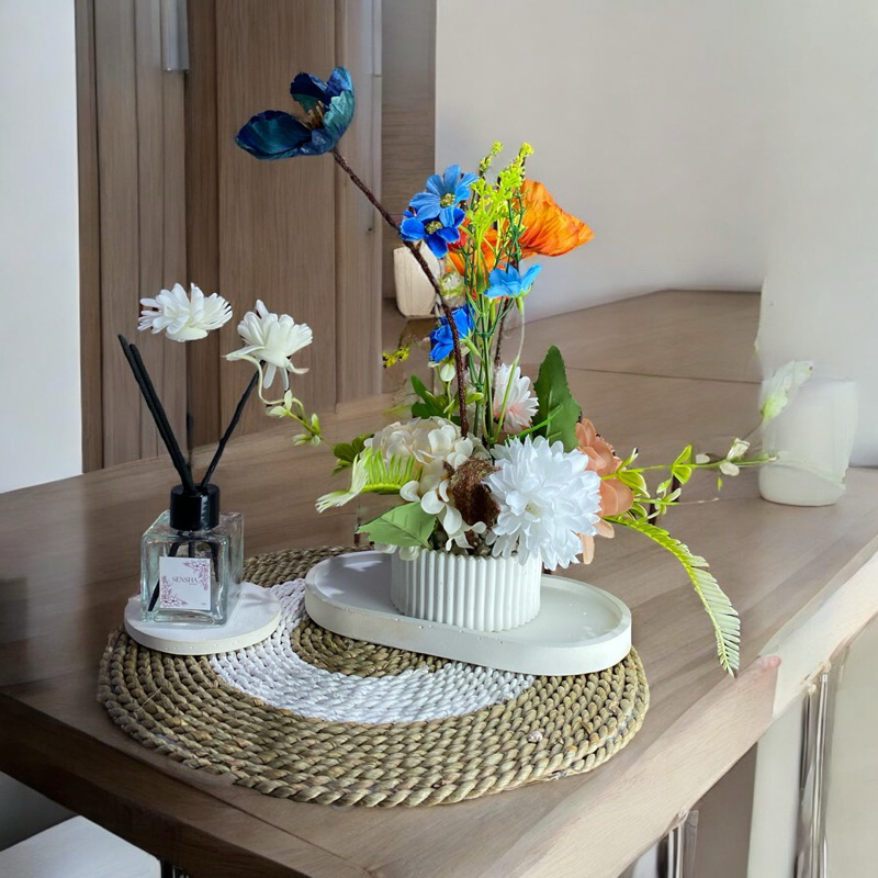 Jual RANGKAIAN BUNGA POPPY MIX / SET RANGKAIAN BUNGA ARTIFICIAL HOME ...