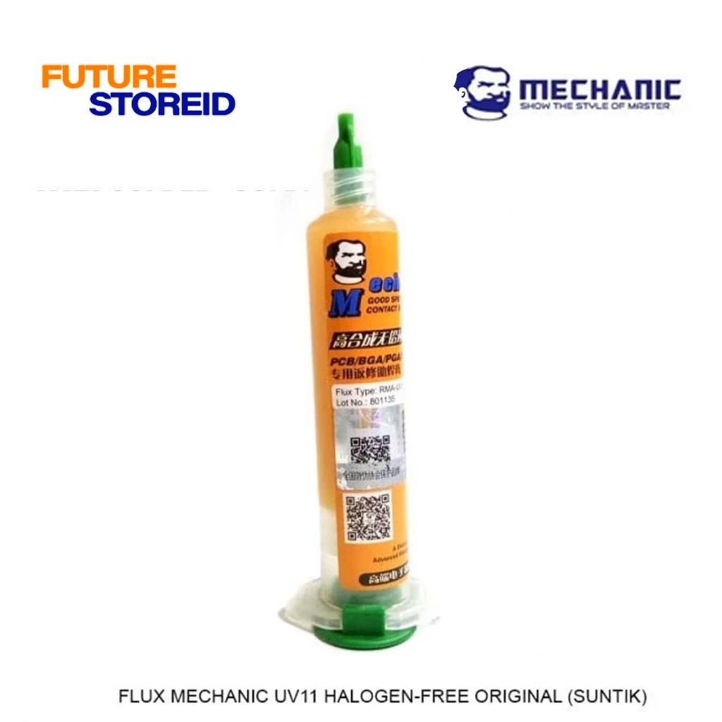 Jual MECHANIC UV11 FLUX/PASTA SOLDER/MINYAK SOLDER HALOGEN-FREE ORIGINAL | Shopee Indonesia