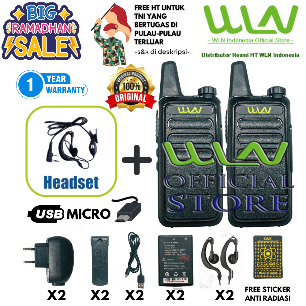 Jual WLN HT KD-C2 KONEK LANGSUNG KD-C1 Two-Way Radio (isi 2pc ...