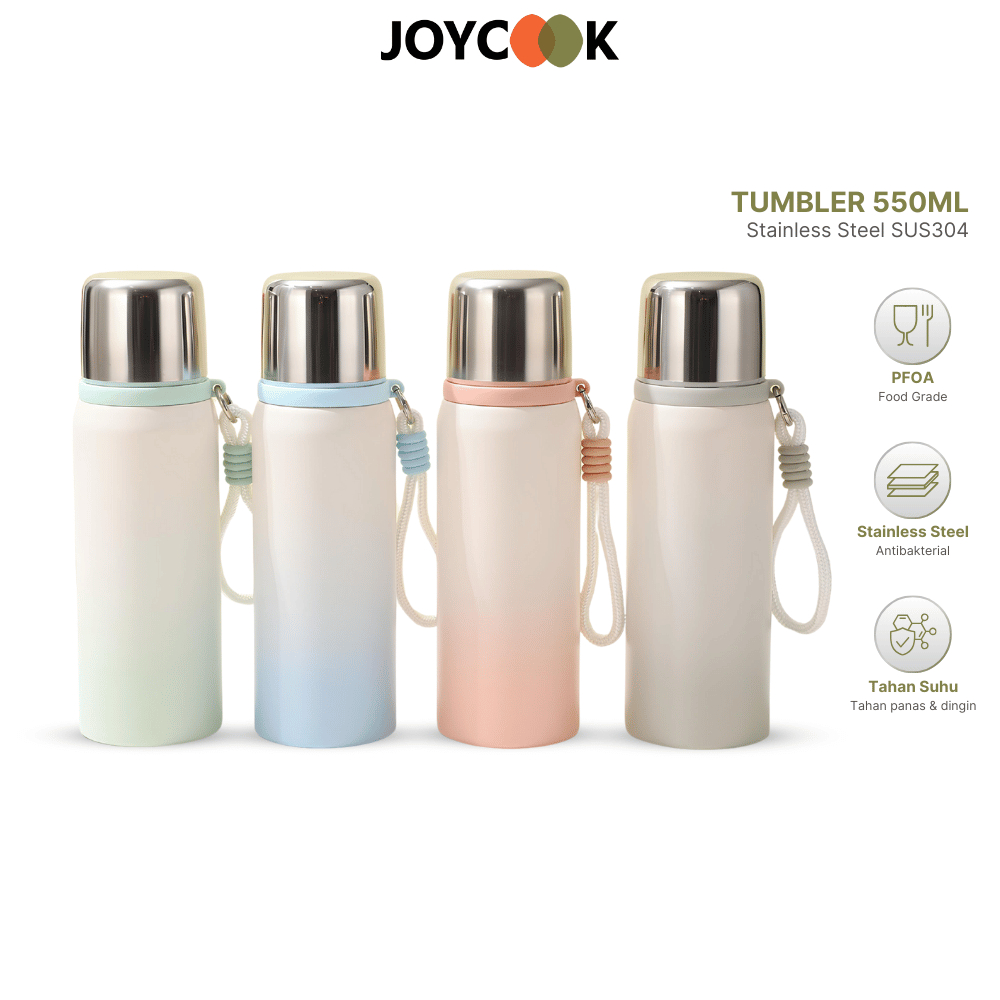 Jual JOYCOOK Termos Stainless Steel Tahan Panas dan Dingin Hingga 12 Jam 550ML | Shopee Indonesia