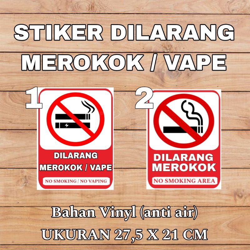 Jual COD Stiker Sticker Dilarang Merokok Dilarang Merokok dan Vape ...