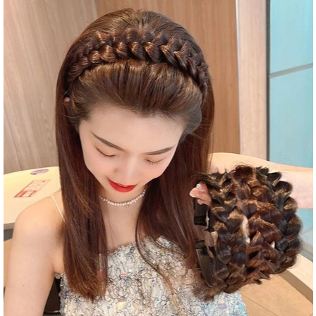 Jual MINISO BALI | Bando Rambut Kepang Natural Korea / Bando Kepang ...