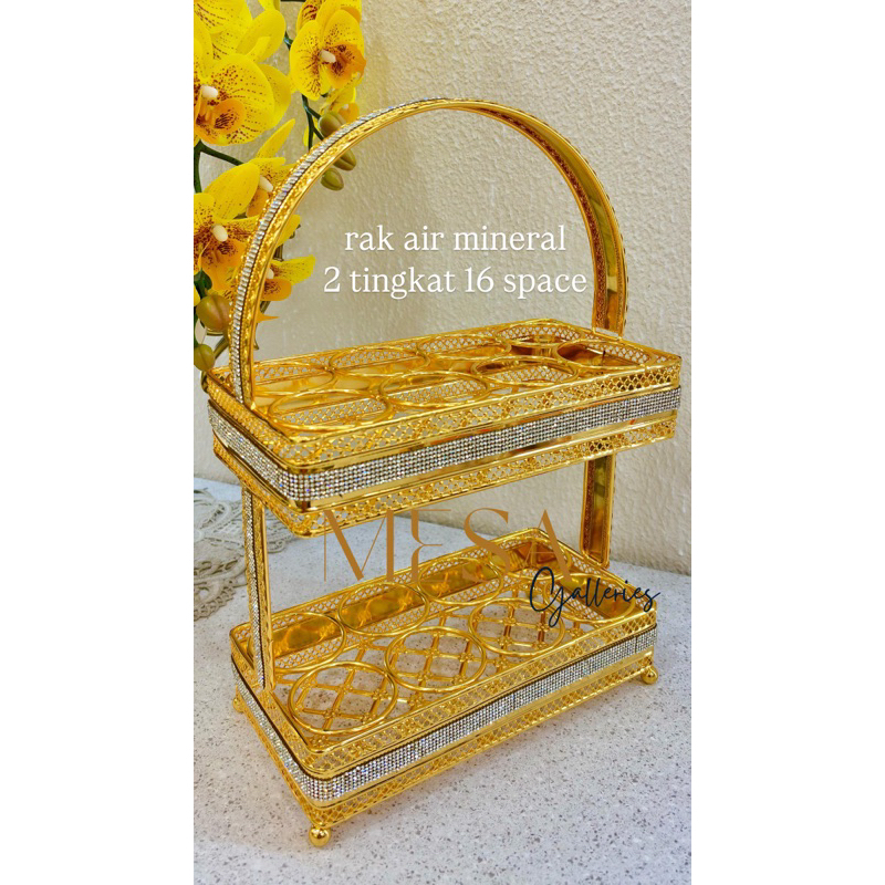 Jual rak gold air mineral 2 tingkat | Shopee Indonesia