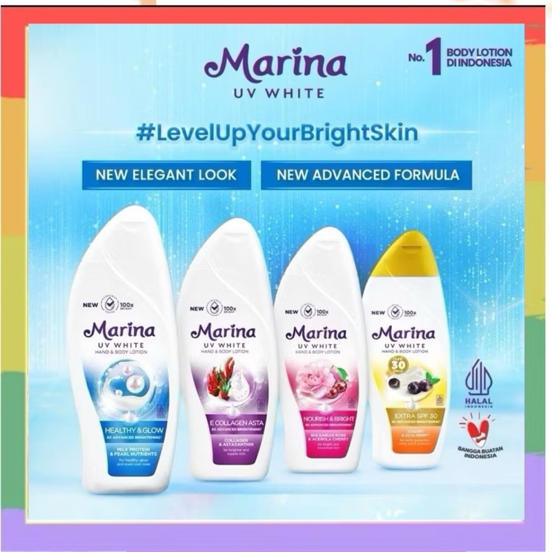 Jual Marina healthy glow Uv White glow ready , collagen , hydra bright ...