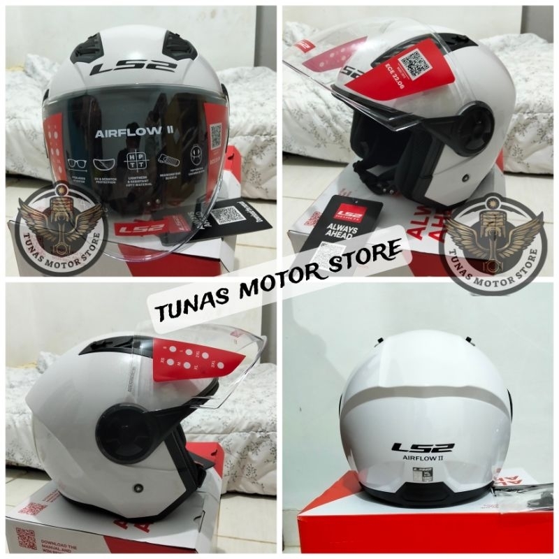 Jual HELM LS2 OF616 AIRFLOW ll half face single visor HELM HALF FACE ...