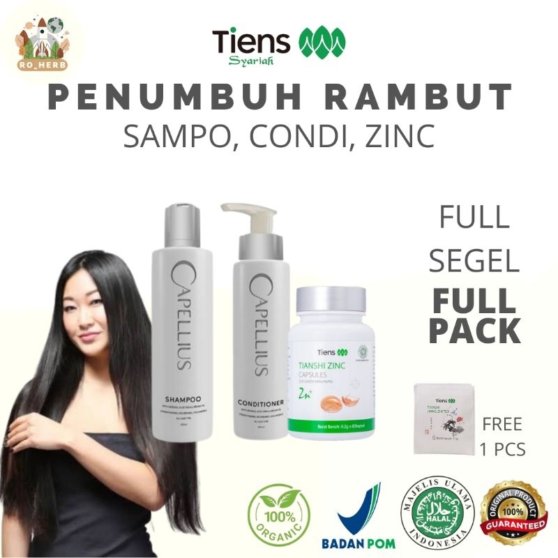 Jual Paket Penumbuh Rambut TIENS - Shampoo, & Conditioner, Zinc Capsule ...