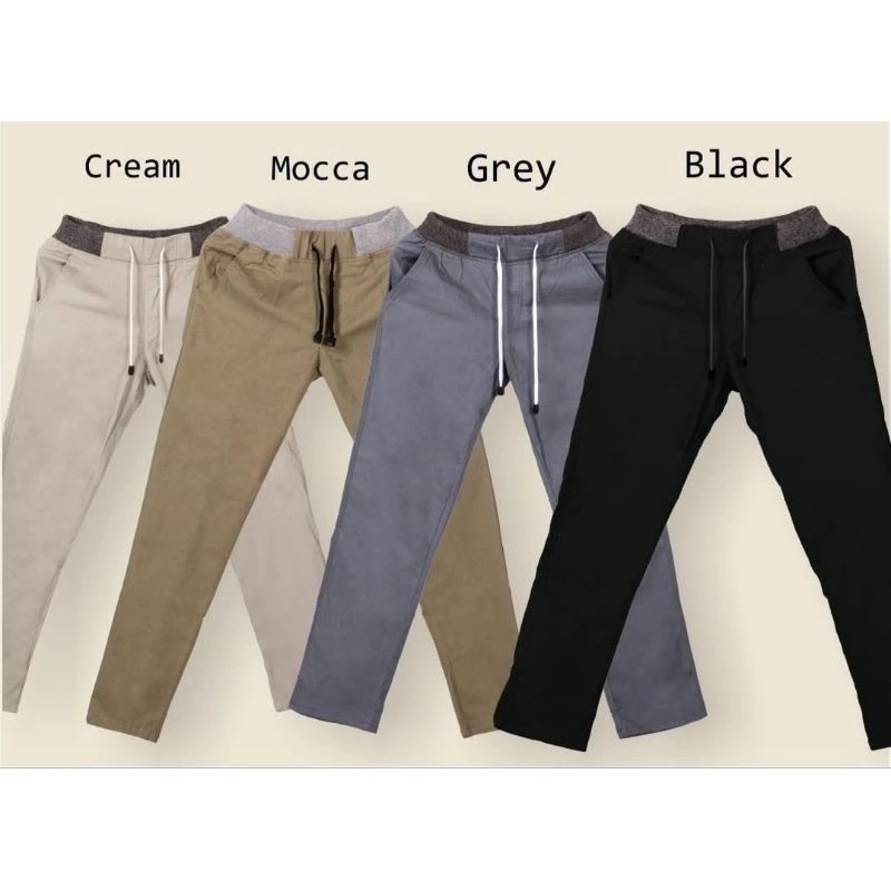 Jual CELANA CHINOS/CHINO PANJANG KARET PINGGANG RIP/CELANA CHINO PRIA ...