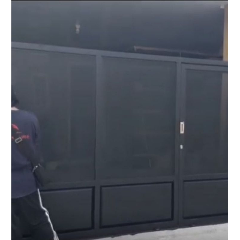 Jual pagar dorong minimalis pagar dorong plat bolong | Shopee Indonesia