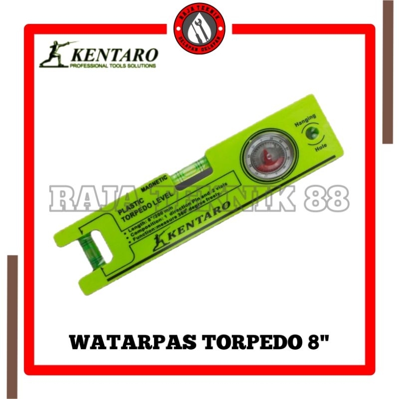 Jual Waterpass magnet torpedo Kentaro waterpas 8" inch 200mm waterpas ...