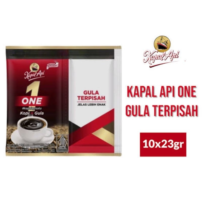 Jual Kapal Api One Gula Terpisah 1 Karton Isi 12 Renteng (1 Renteng 10 ...