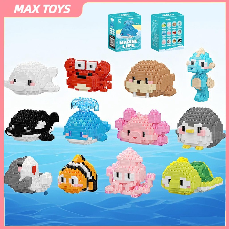 Jual Max Toy Susan Block Toy Nano Block Marine Life Mini 3D Model ...