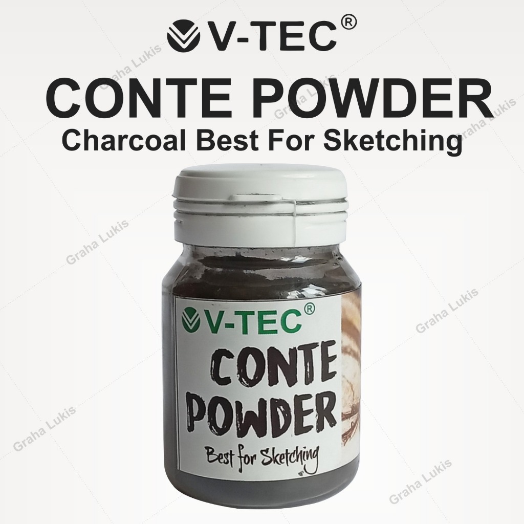 Jual Conte Powder / Serbuk Conte / Charcoal Powder | Shopee Indonesia