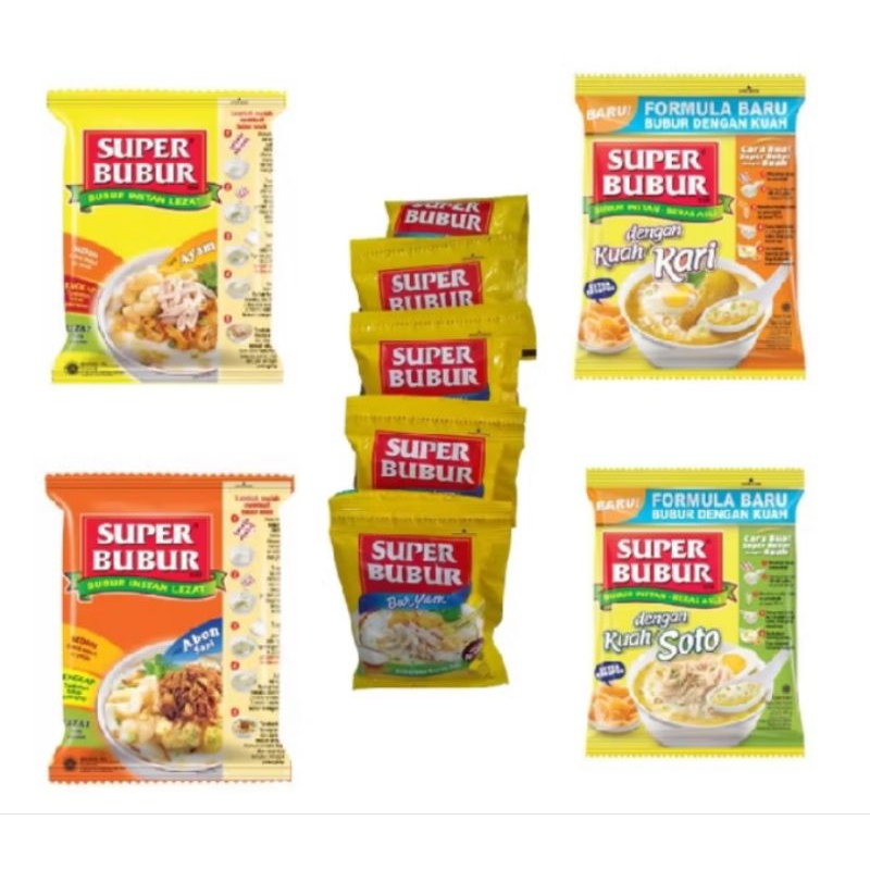 Jual SUPER BUBUR - Bubur Instant - Beras Asli Rasa Abon Sapi, Rasa Ayam ...