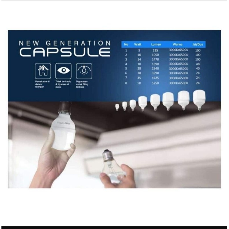 Jual LAMPU LUBY CAPSULE 5W 10W 14W 18W 28W 38W 45W 50W | Shopee Indonesia