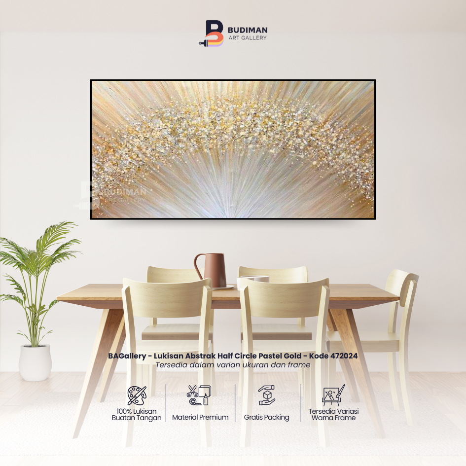 Jual BAGallery - Lukisan Abstrak Hiasan Dinding Aesthetic Half Circle ...