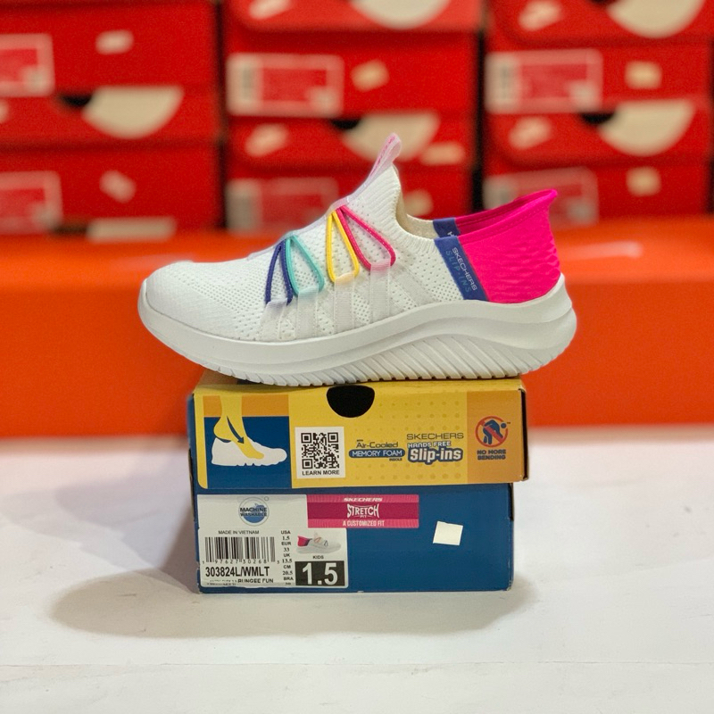 Jual SEPATU ANAK SKECHERS ULTRA FLEX 3.0 WHITE ORIGINAL (303824L/WMLT ...