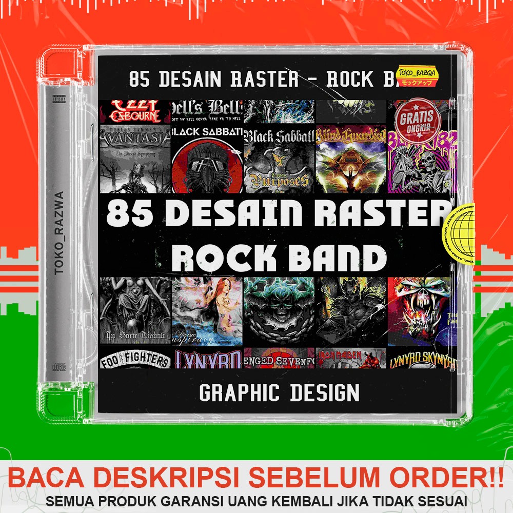 Jual Graphic Design - 85 Desain Raster - Rock Band - T-Shirt Design ...