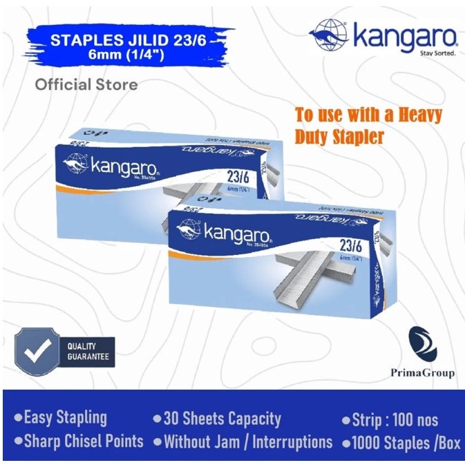 Jual Isi Necis / Isi Staples Kangaro 23/6 6mm (1/4") | Shopee Indonesia