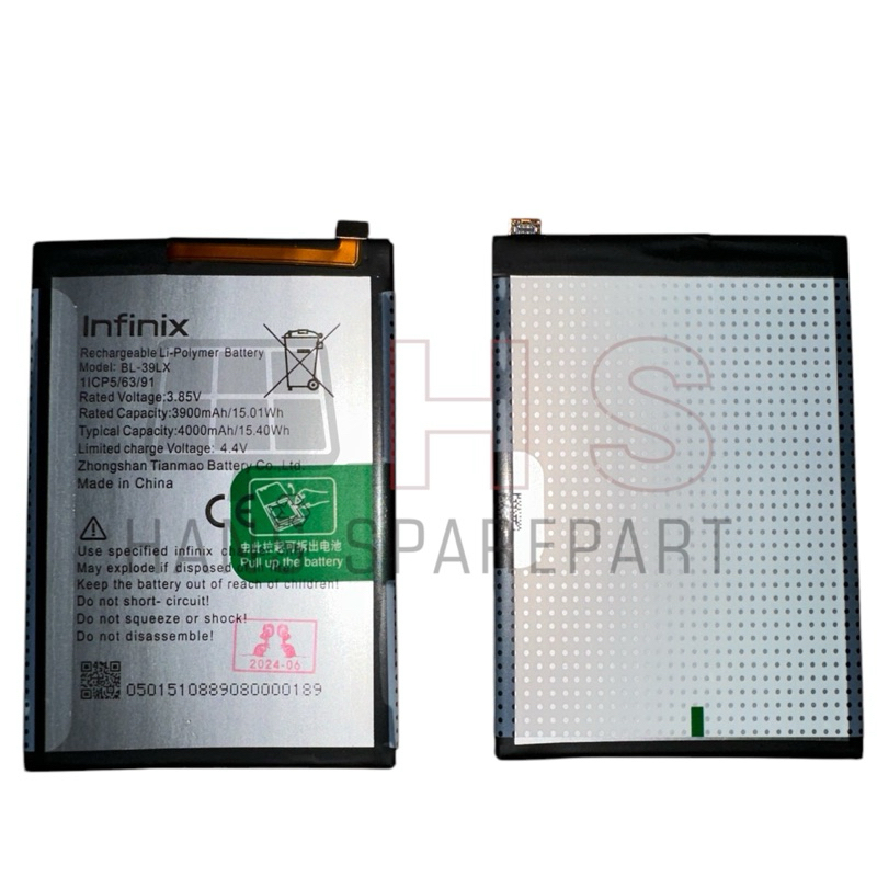 Jual BL-39LX / BATERAI INFINIX SMART 4 / X653 / INFINIX S5 / INFINIX S5 ...