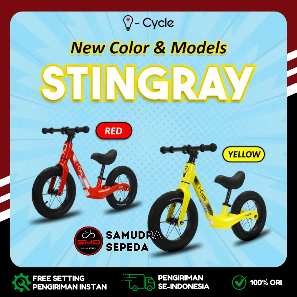 Jual Sepeda Anak Keseimbangan Push Balance Bike Icycle Stingray ...
