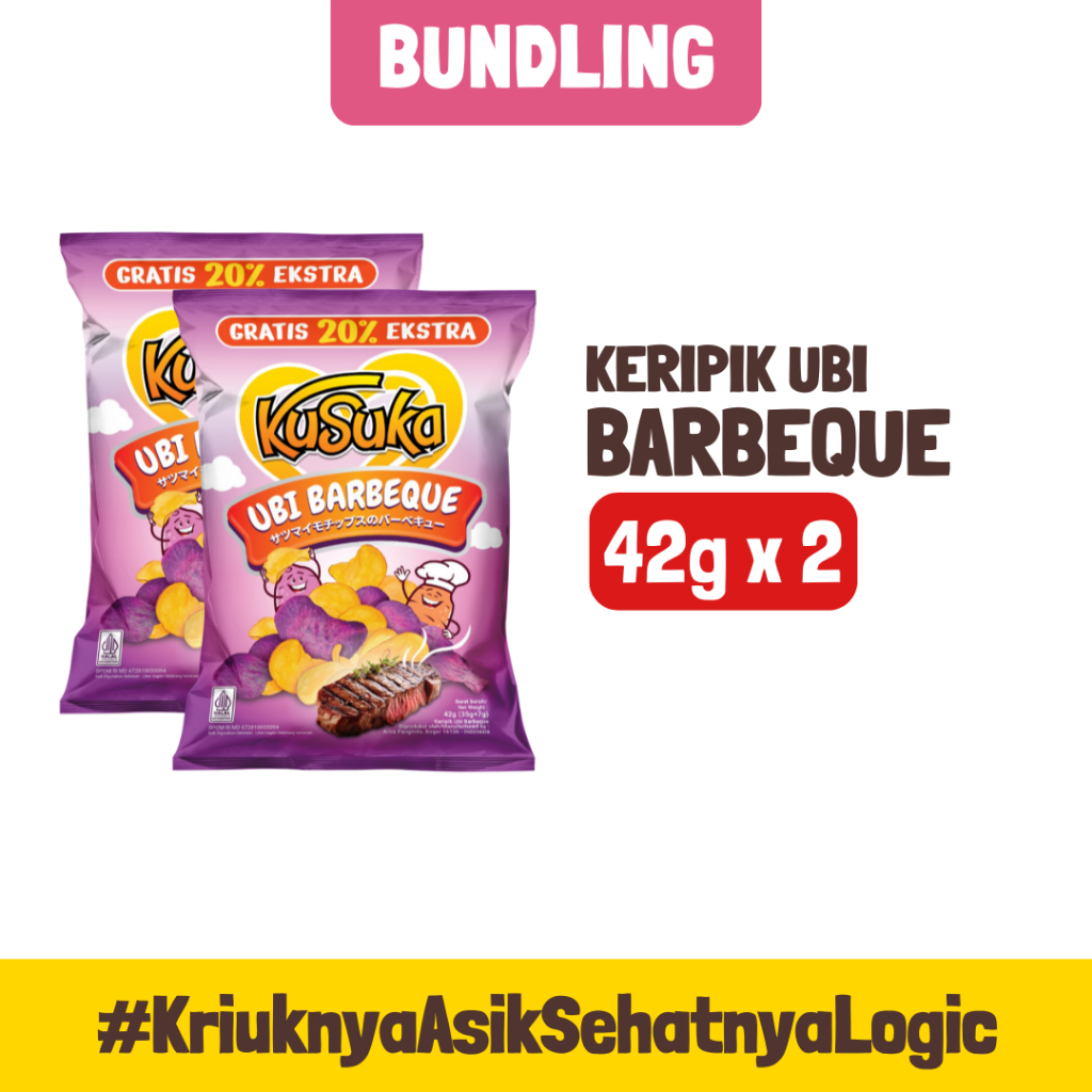 Jual KUSUKA Keripik Ubi Barbeque 42g - 2pcs | Shopee Indonesia