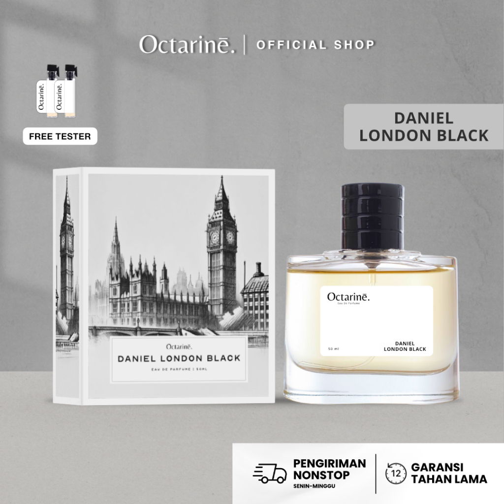 Jual Octarine - Daniel London Black Parfum Pria Aroma Vanilla Powdery ...