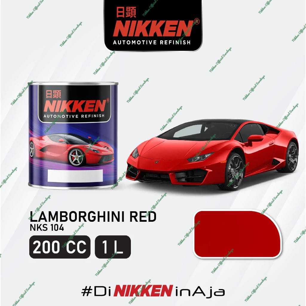 Jual NIKKEN NKS 104 Lamborghini Red - NC Solid Color Cat Duco Mobil ...