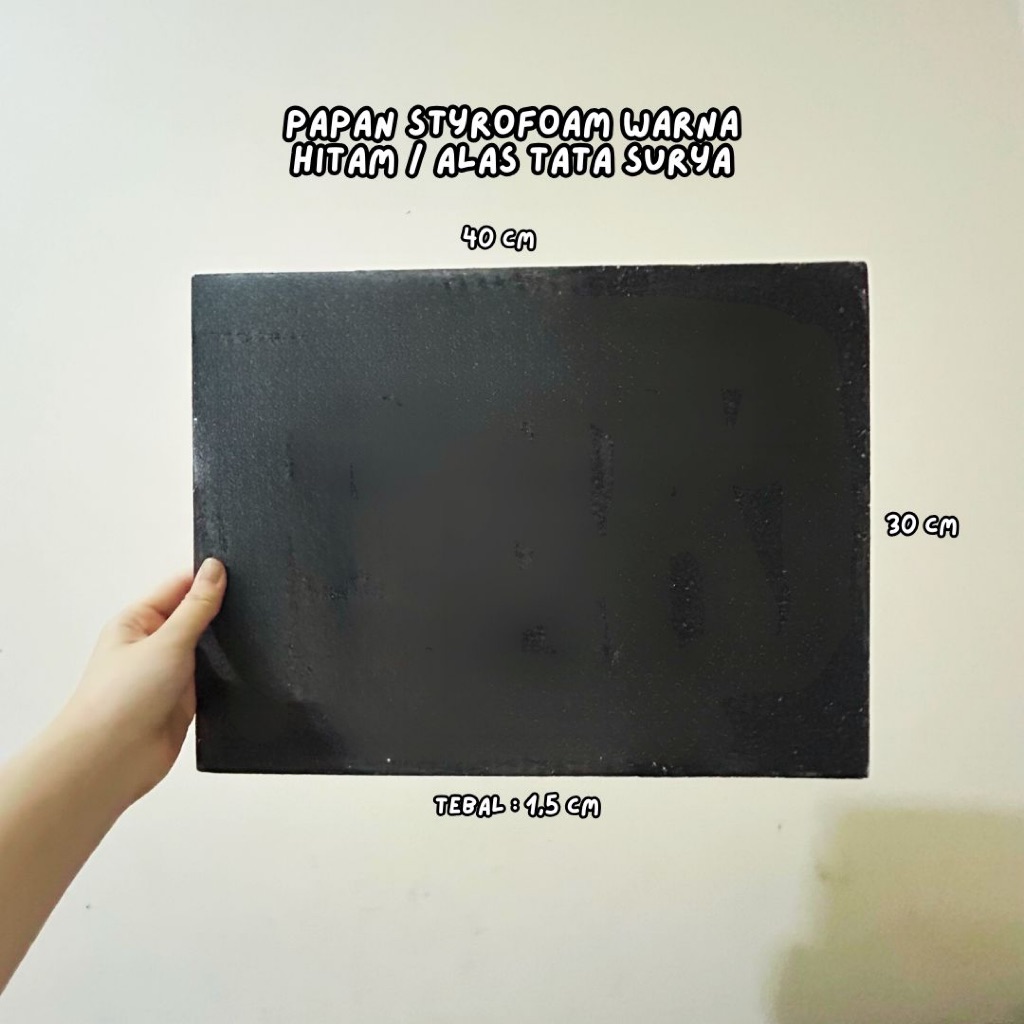 Jual papan styrofoam uk (30 x 40 cm ) warna hitam/ alas tata surya ...