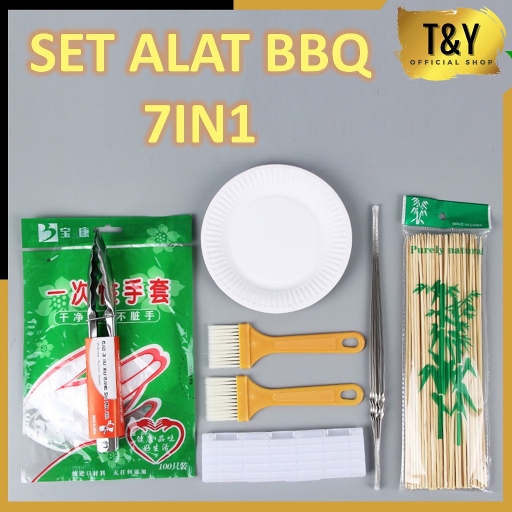 Jual T&Y Set Alat Grill Lengkap 7 In 1 Set Alat Barbeque 7in1 ...