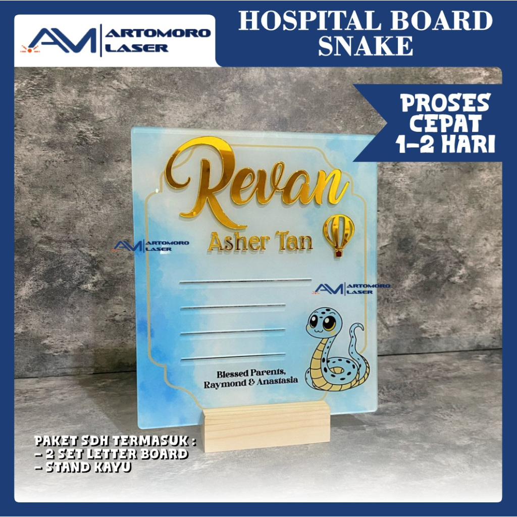 Jual SNAKE HOSPITAL BOARD AKRILIK CUSTOM / PAPAN NAMA BAYI SHIO ULAR ...